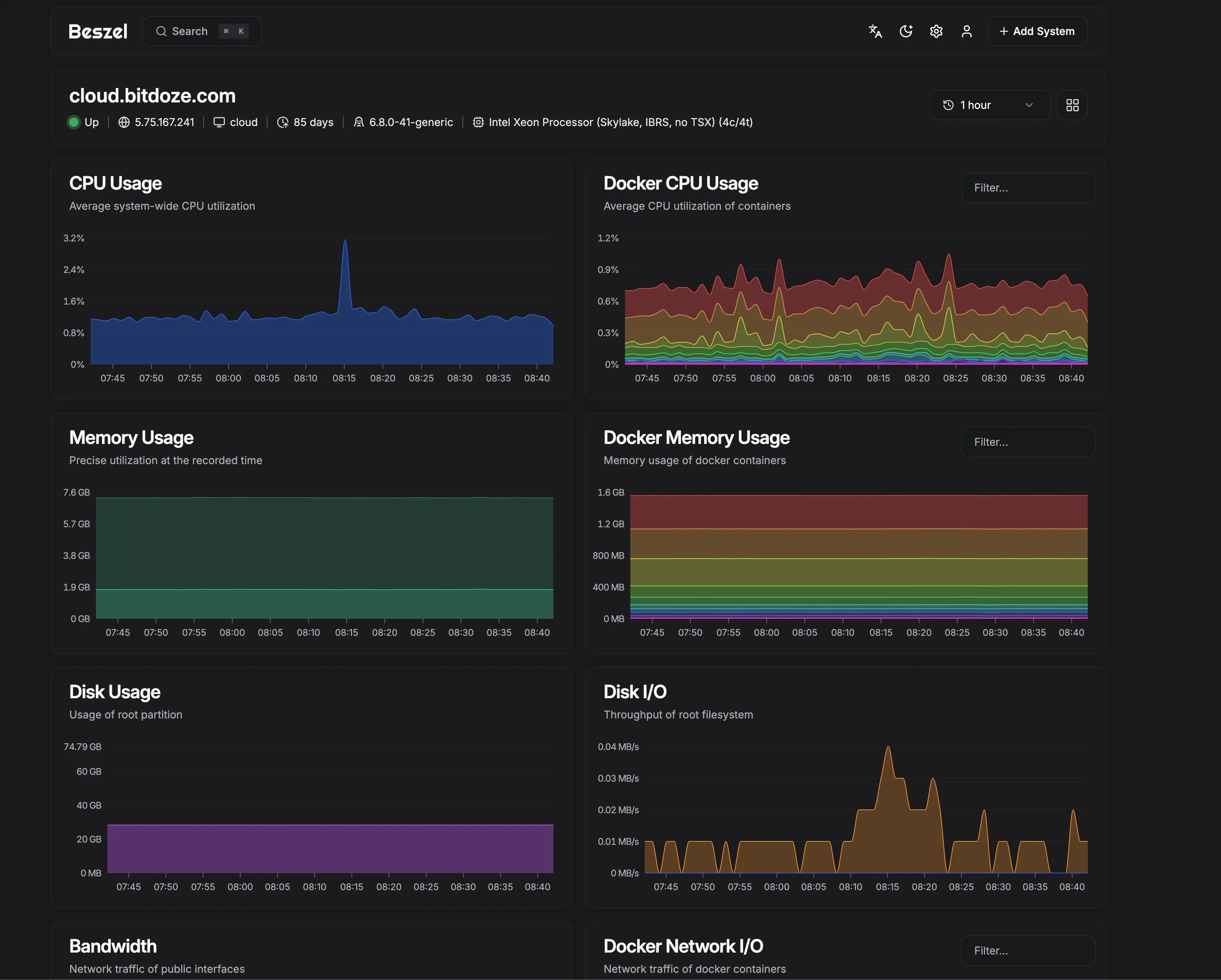 How To Monitor Server and Docker Resources:CPU,Memory...